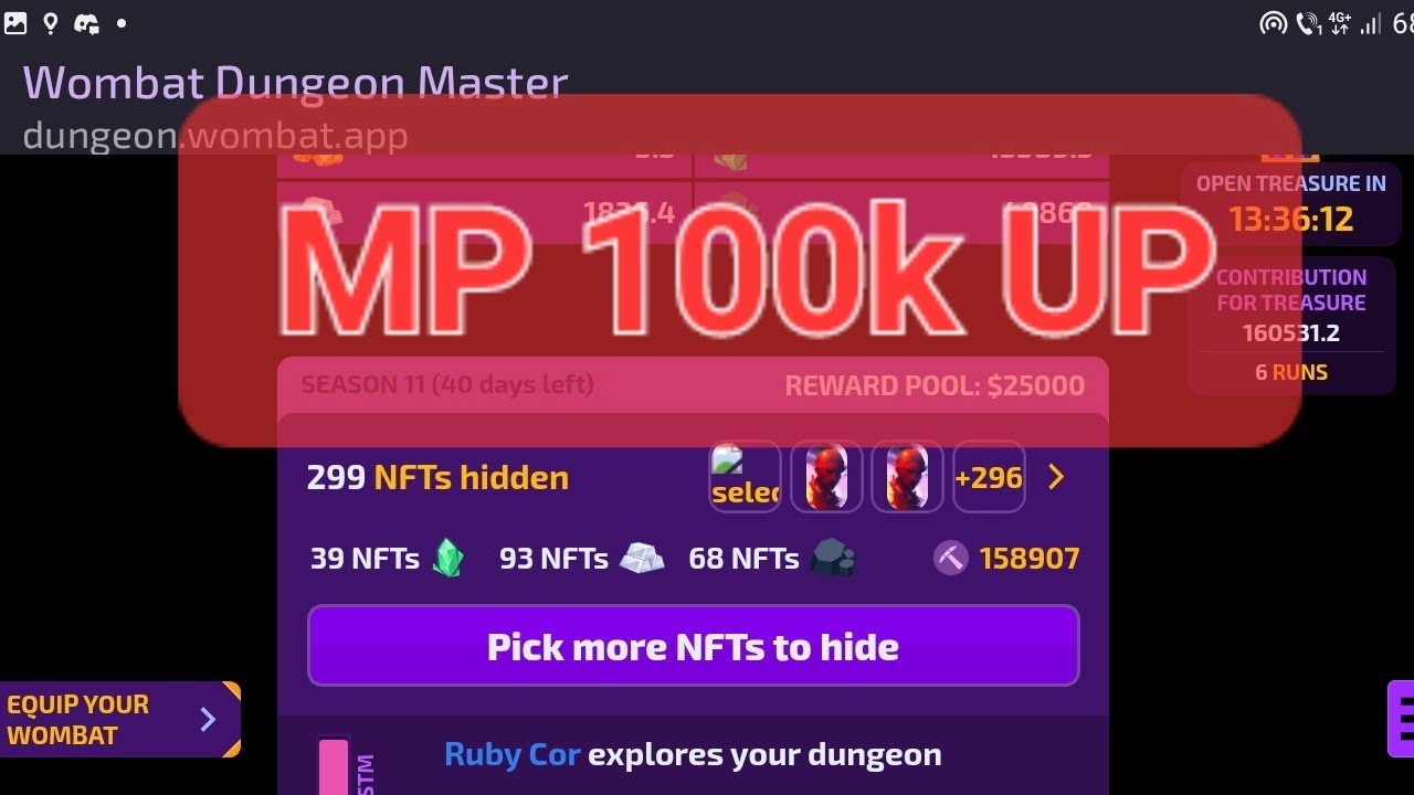 Mining Power UP Wombat Dungeon Master - YouTube