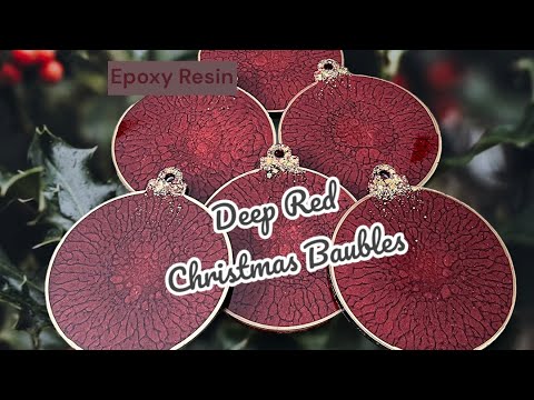 #425 EN: Deep Red Christmas Baubles | #epoxyresin - YouTube