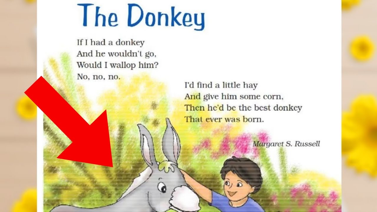 Class-4 || The Donkey Poem || English Marigold - YouTube