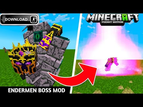 Enderman Boss - NEW BOSS IN Minecraft Pe | Addon Minecraft Pe 1.20 ...