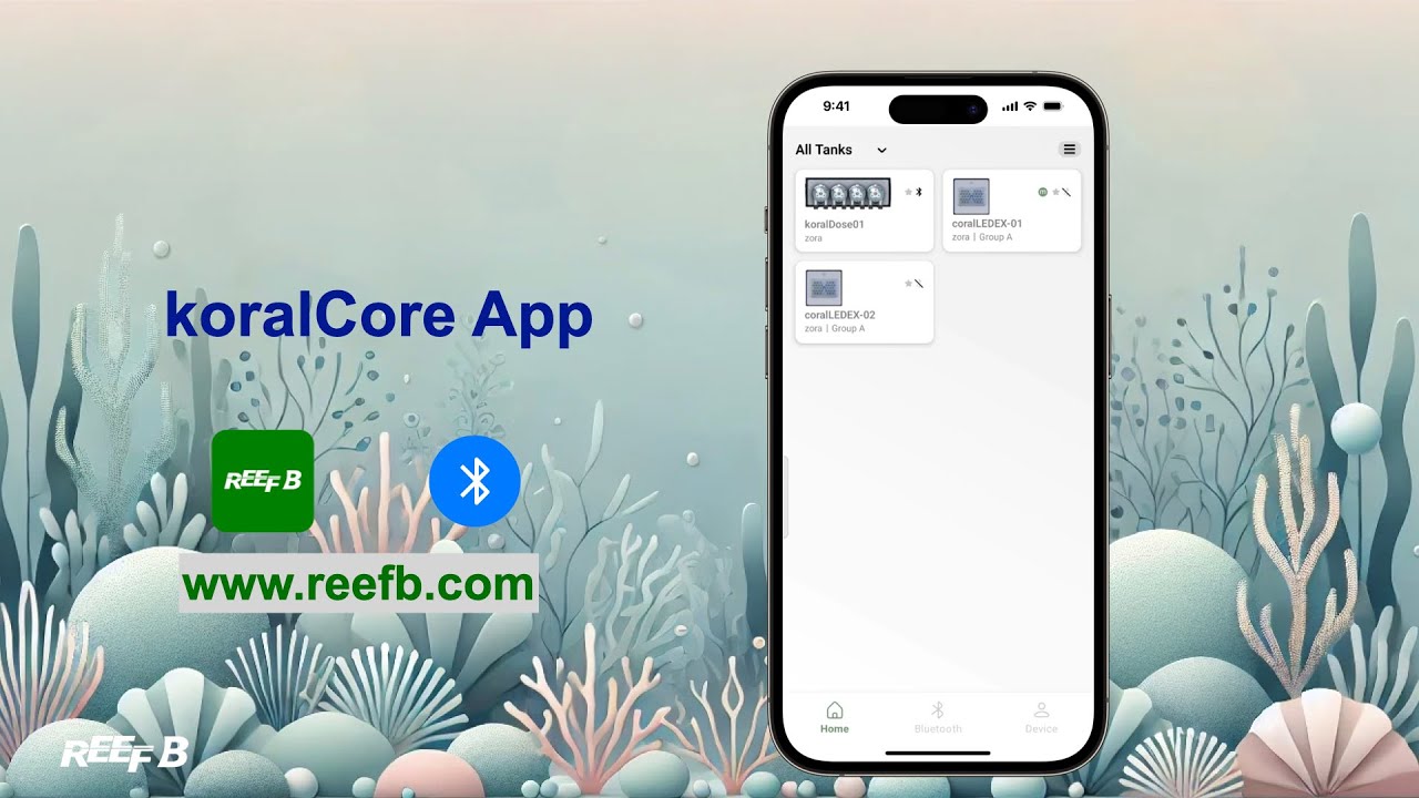 koralCore App Tutorial | Connect & Manage Your REEF B Aquarium Devices - YouTube