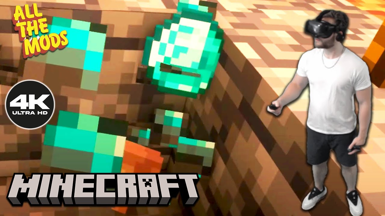 Finding our First DIAMONDS in VR Minecraft!! | All the Mods 9 - YouTube