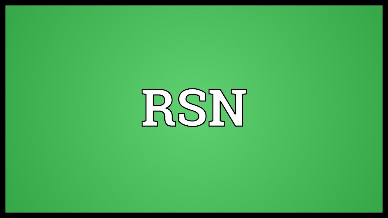 RSN Meaning - YouTube
