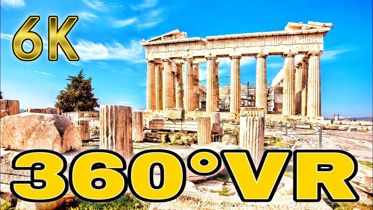 360° VR Parthenon Propylaea Old Temple of Athena Acropolis Athens ...