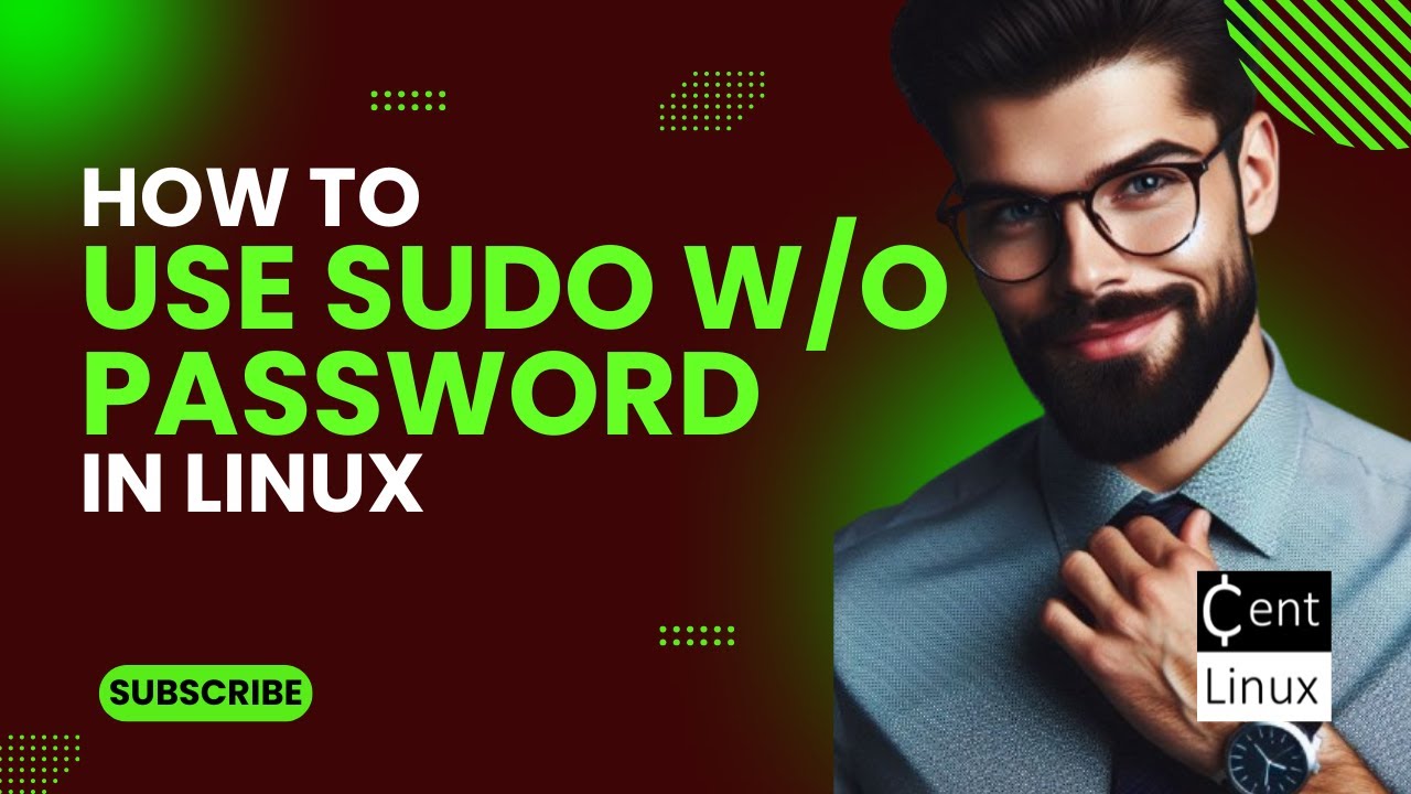 How To Use Sudo Without Password In Linux Youtube 6758
