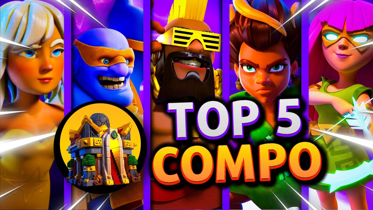 TOP 5 des MEILLEURES COMPO en Hdv 16 | Clash of Clans Compo - YouTube