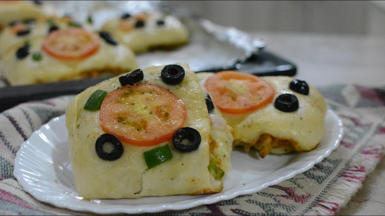 Pizza Parcel Recipe by cooking with bee - YouTube