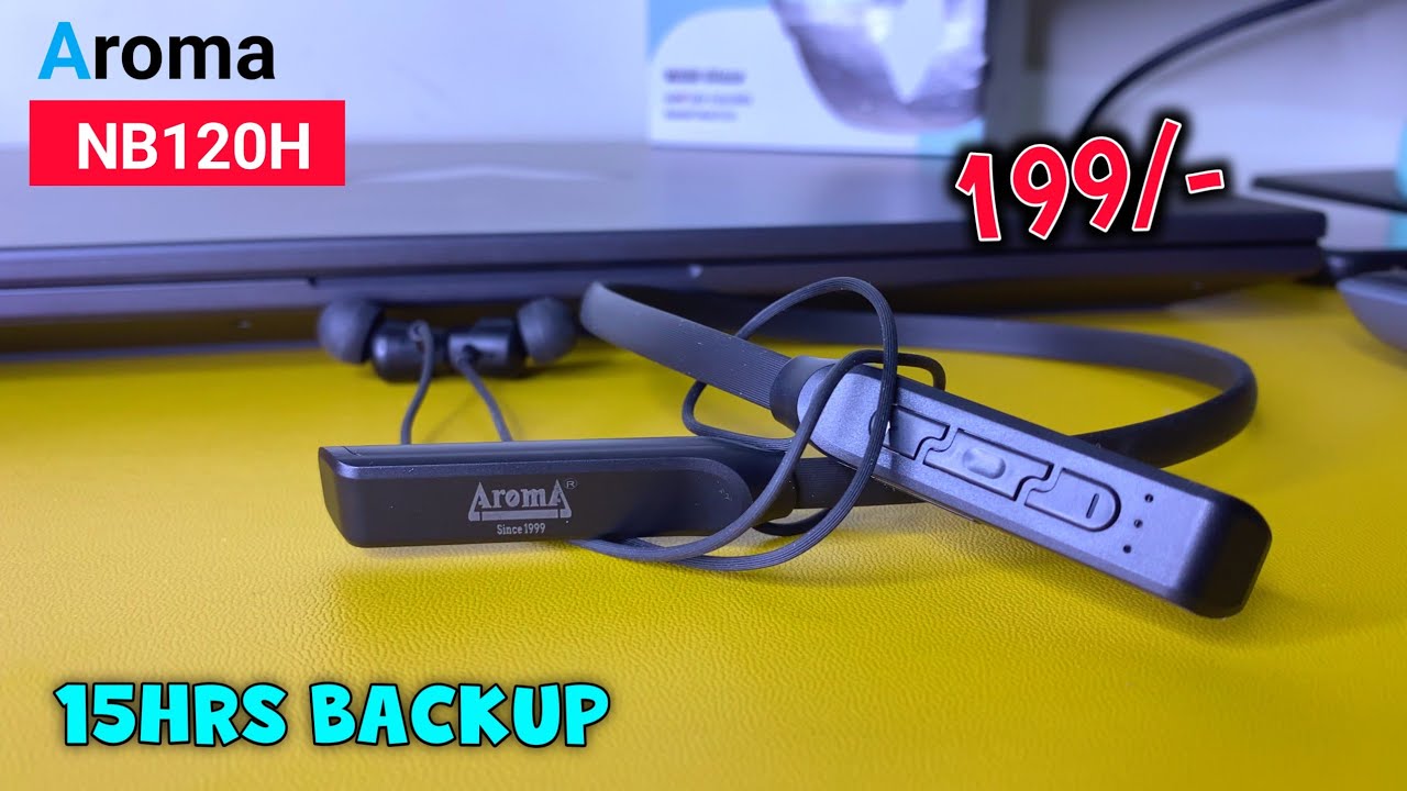 Aroma NB120H : Bluetooth Nackband Only Rs 199/- ⚡ 15 Hrs Backup !! Best ...
