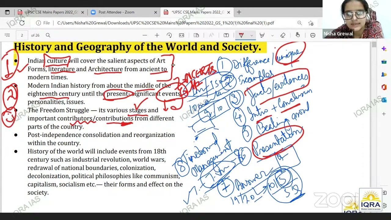 World History Section in GS1 UPSC Mains - YouTube