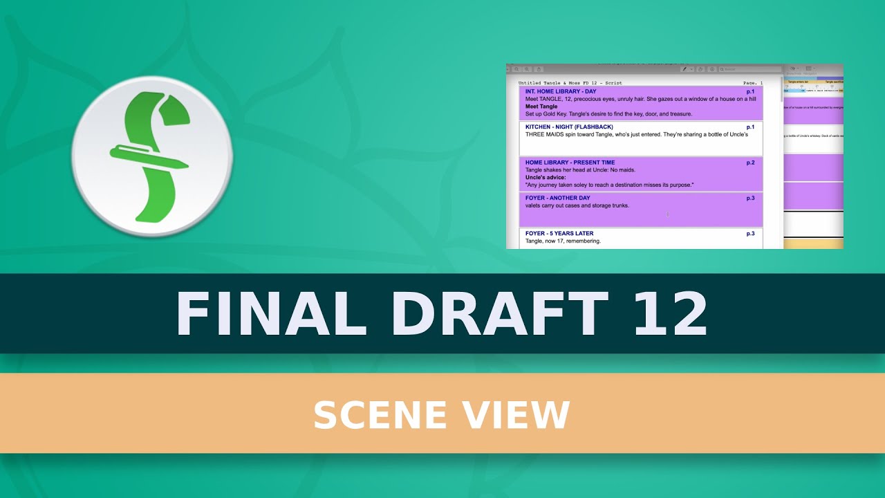 Final Draft 12 Scene View - YouTube