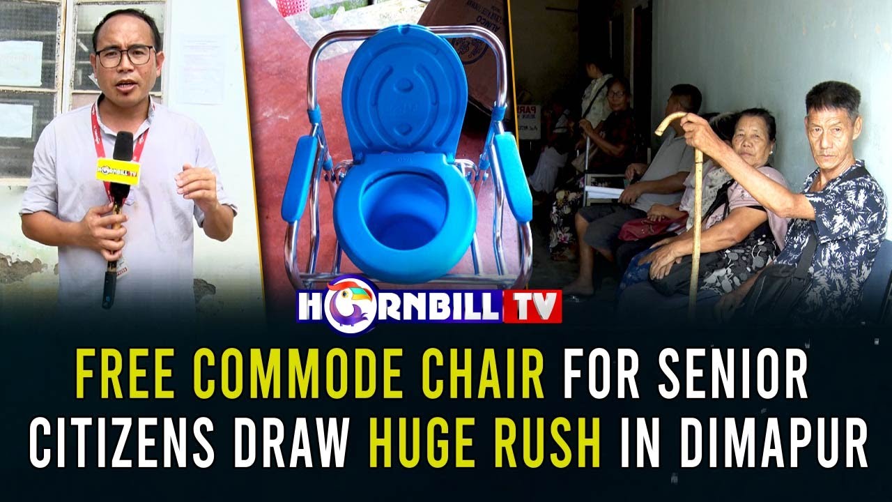 FREE COMMODE CHAIR FOR SENIOR CITIZENS DRAW HUGE RUSH IN DIMAPUR - YouTube