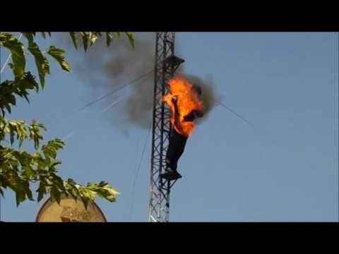 Western water park in Mallorca: fire show
