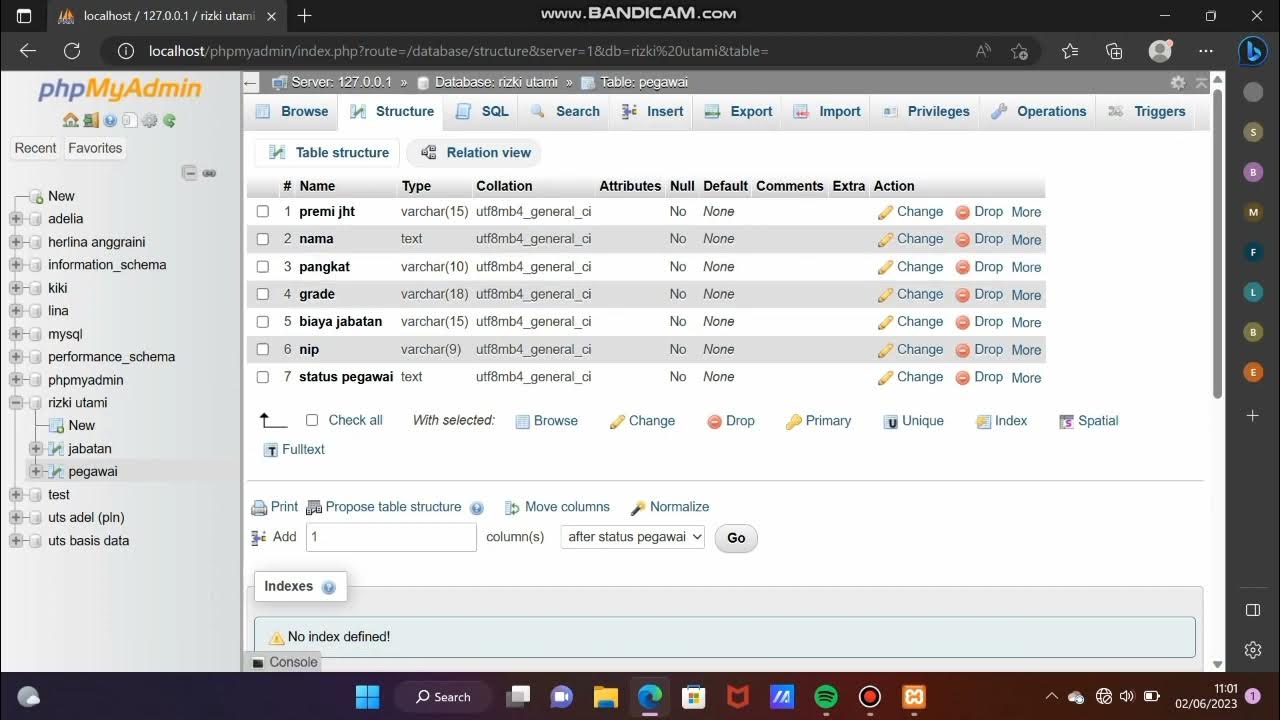 Membuat database MYSQL di XAMPP - YouTube