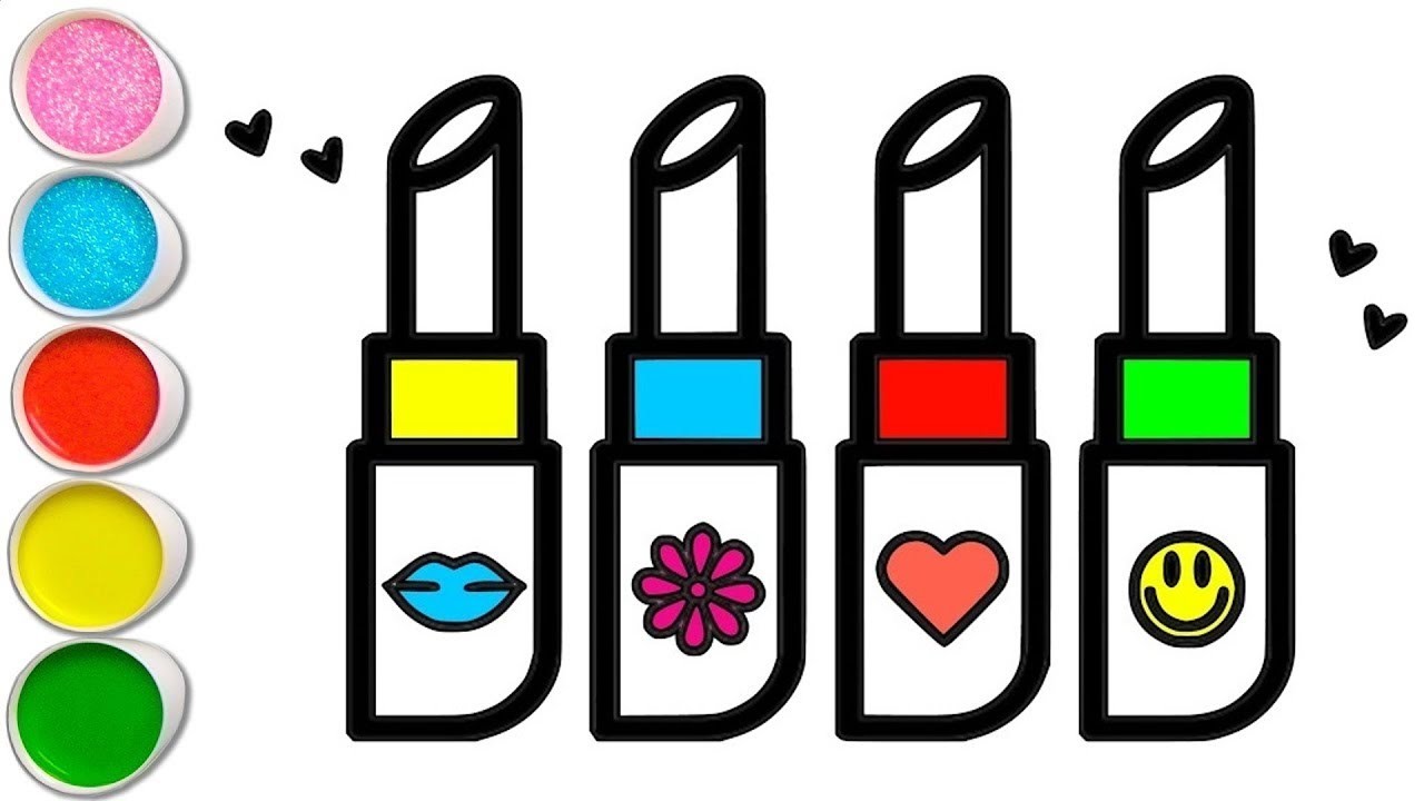 how to draw a lipstick l colourful 💄 drawing l lipstic 💕drawing l draw ...