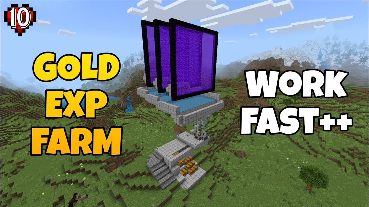 Aku Membuat GOLD EXP FARM Di Minecraft Hardcore - Episode 10 - YouTube