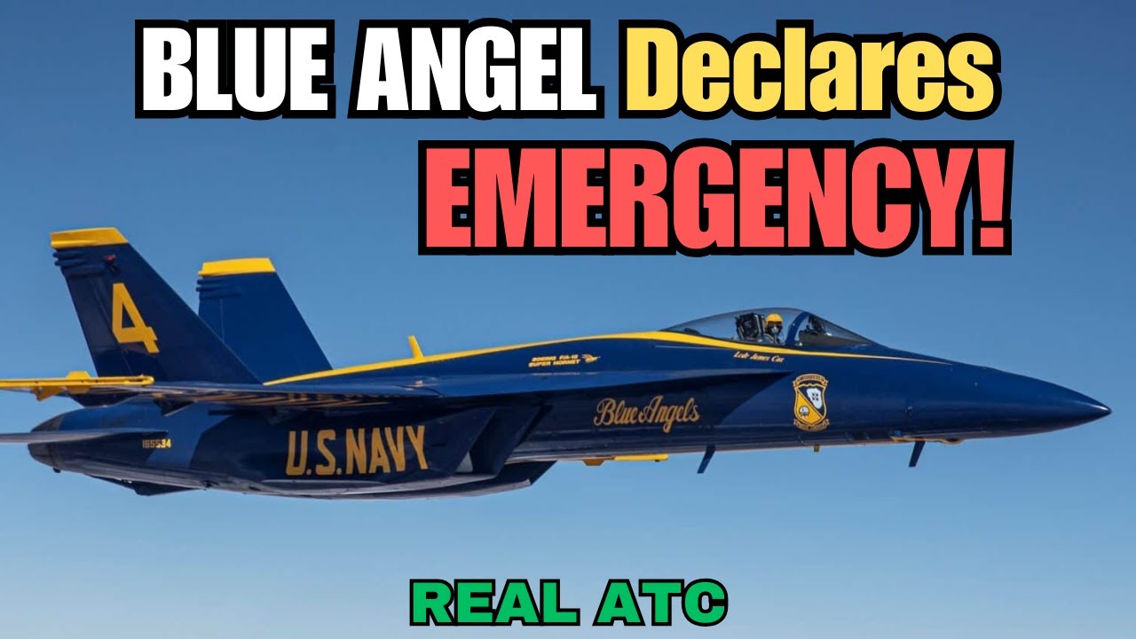Blue Angel Pilot Declares Emergency (Landing with Arresting Cable) #atc ...