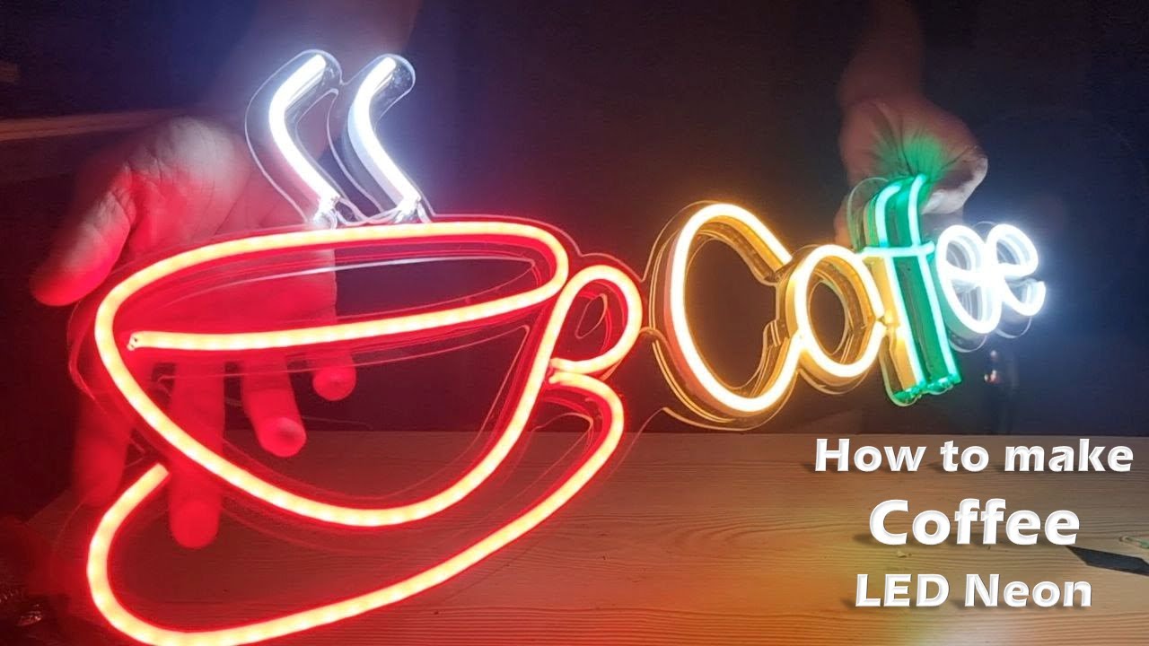 How to make Coffee LED Neon Lights - YouTube