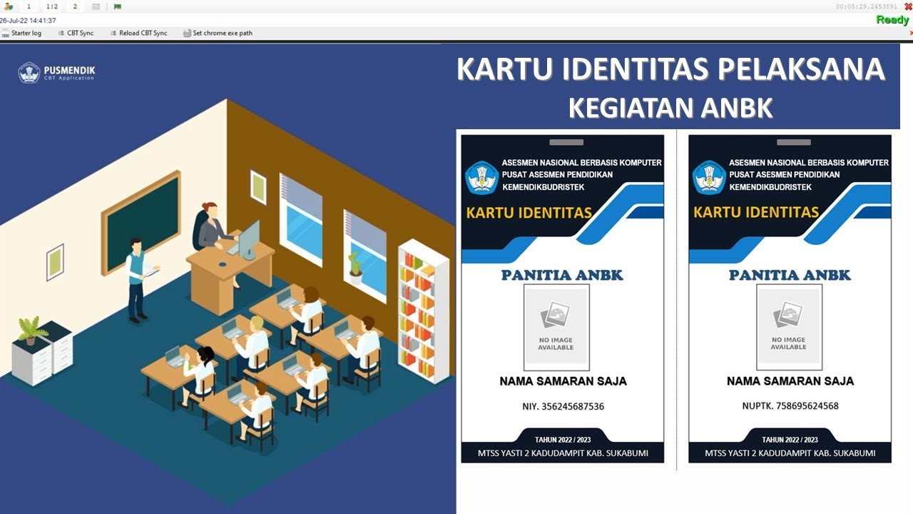 Kartu identitas pelaksana kegiatan ANBK (kelengkapan administrasi ...