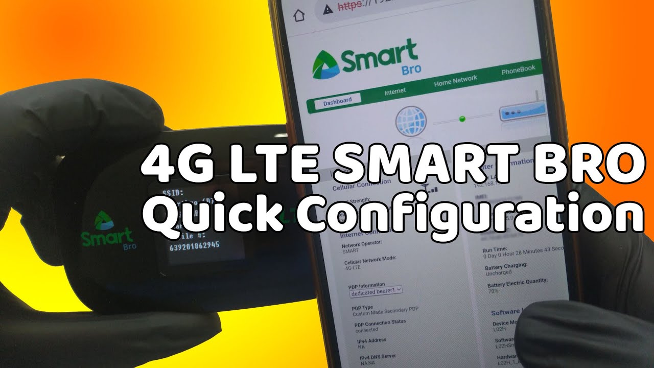 Quick Configuration: Smart Bro 4G/LTE Pocket wifi - YouTube