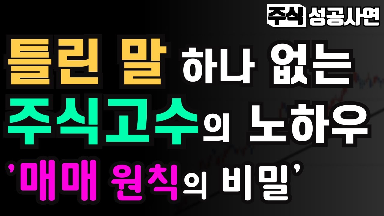 주식성공사연|주식고수들은 반드시 이럴때 사고 수익을 봅니다:아무때나 단타치고 돈버는 그런 투자는 헛소리|트레이딩을 잘하기 위한