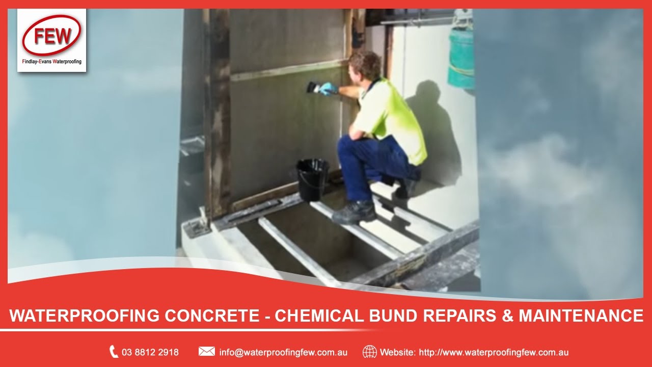 Waterproofing Concrete - Chemical Bund Repairs & Maintenance - YouTube