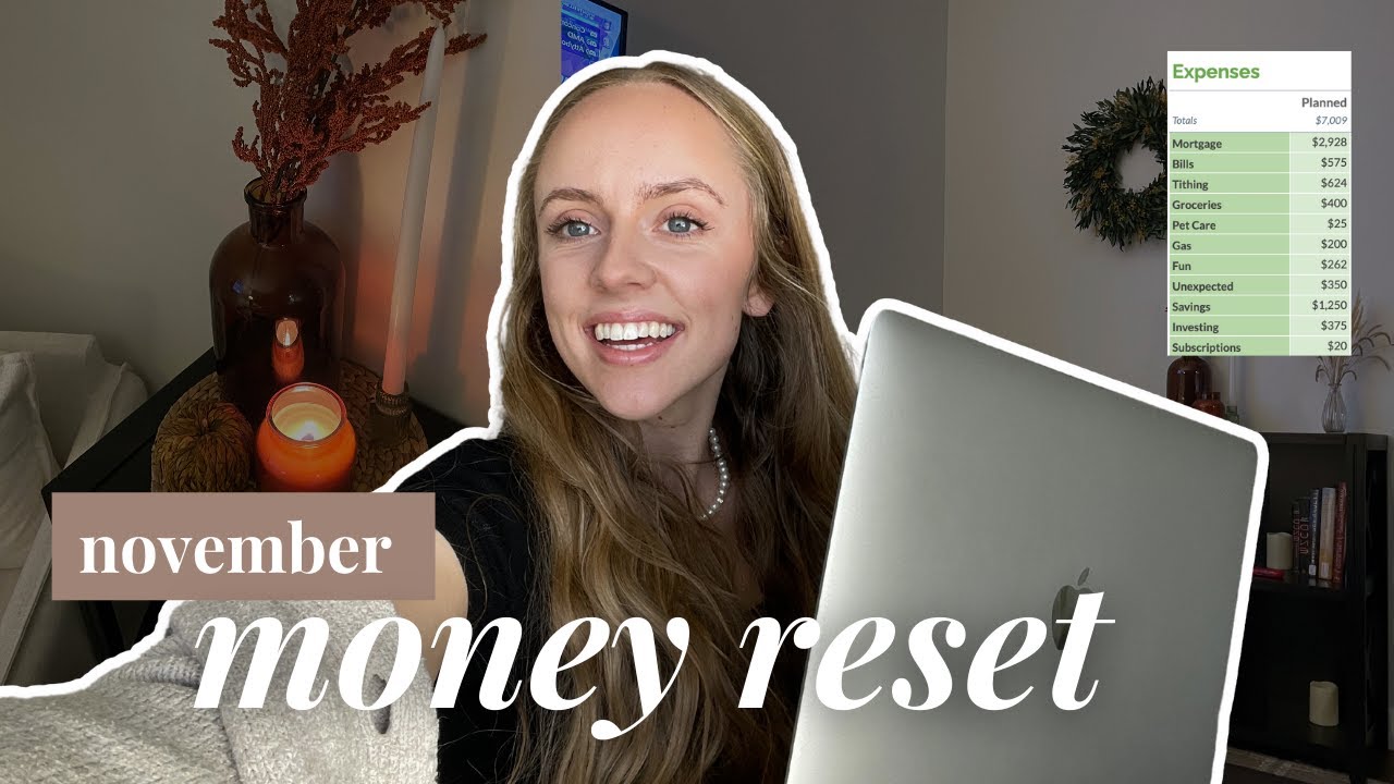 NOVEMBER MONEY RESET 💸 setting up a new budget *exact amounts ...