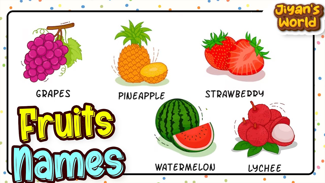 Fruits Name, fruits name with pictures, spelling, fruits name for kids ...