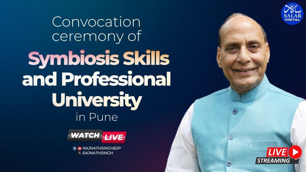 LIVE: Convocation ceremony of Symbiosis Skills and Professional ...