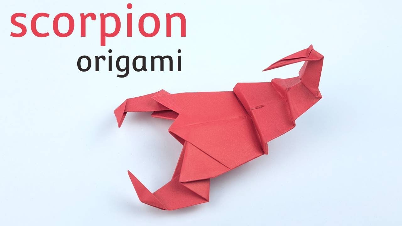 Easy Origami Scorpion Tutorial - How to Make Scorpion with Paper - YouTube