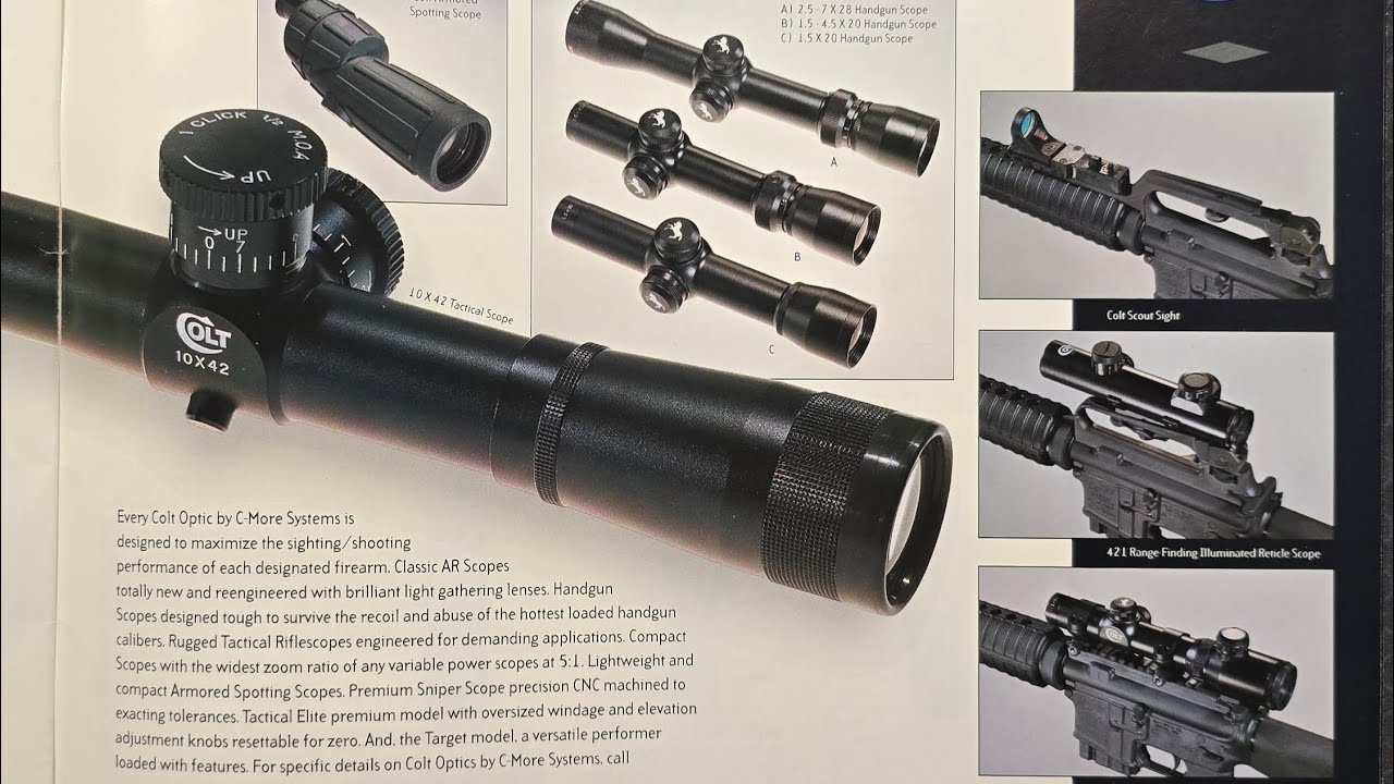 Colt Optics In The 1998 Colt Catalog - YouTube