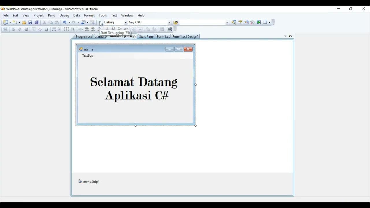 Membuat Data Input/Output dan MessageBox Menggunakan C# (UTS Rosalinda 221210022) - YouTube