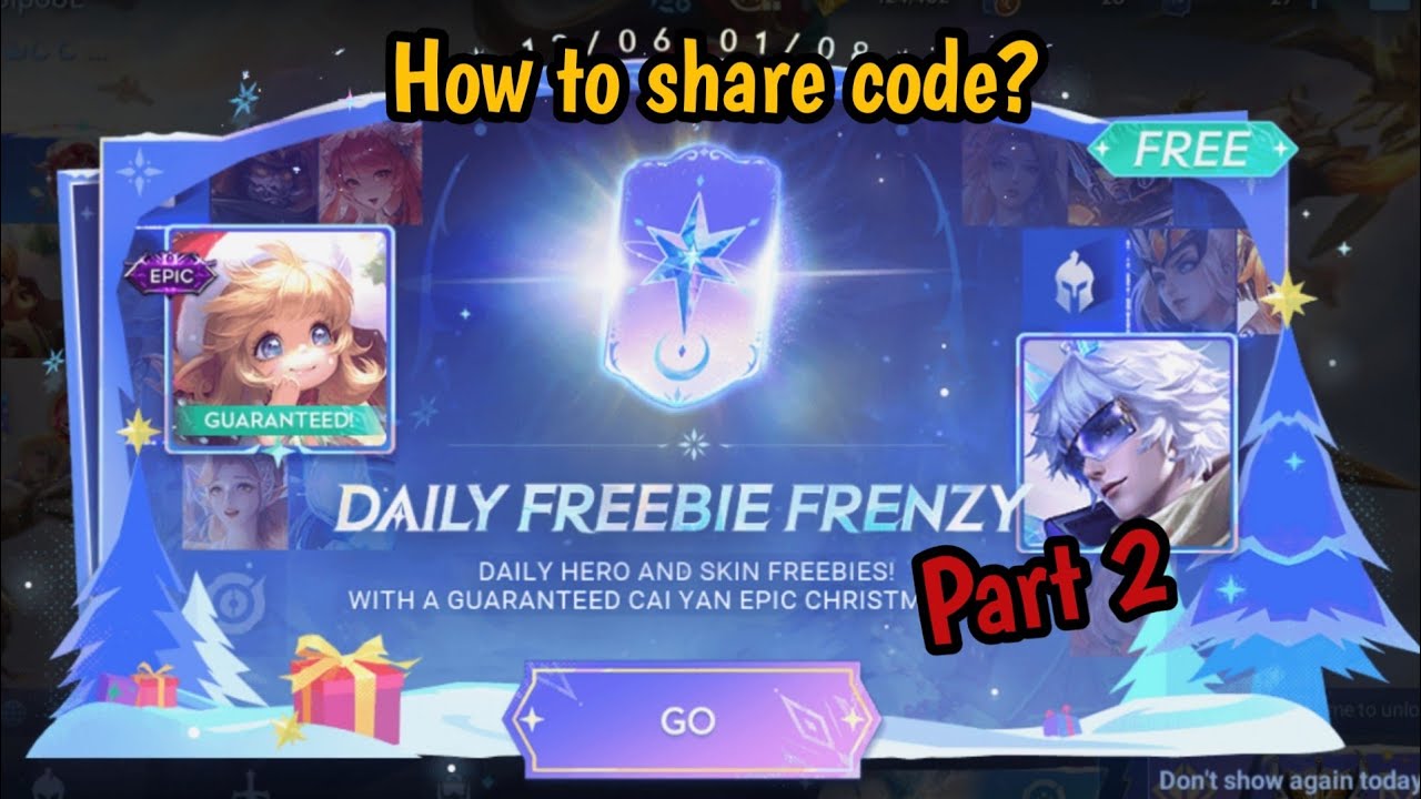 HOK FREEBIE FRENZY IS BACK! HOW TO SHARE CODE? HONOR OF KINGS - YouTube