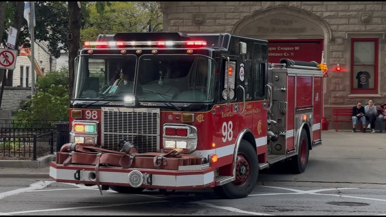 Chicago Fire Dept Engine 98 Responding - YouTube
