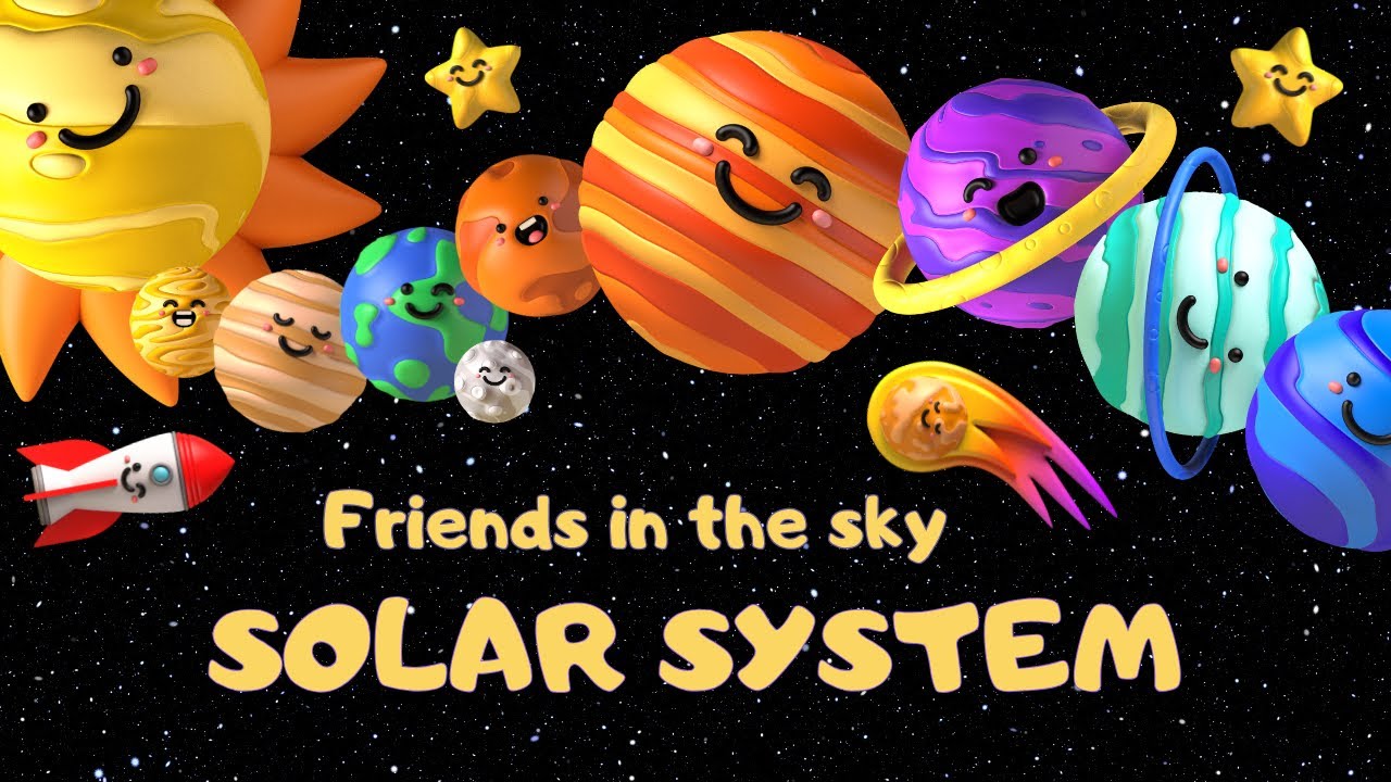 SOLAR SYSTEM IN ENGLISH | FRIENDS IN THE SKY | PLANETS NAME IN ENGLISH ...