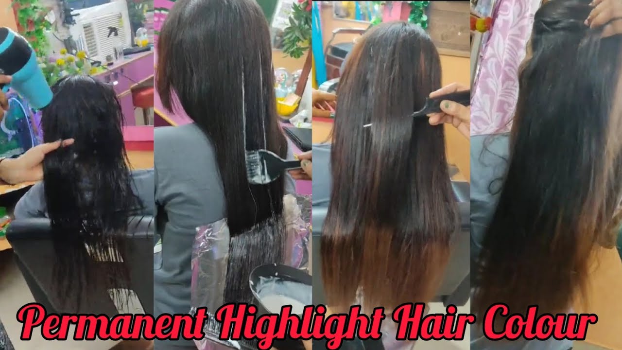 Permanent Highlight Hair Colour By @lovelymakeover1780 👯💃👯 with Mora bela 2.0 #youtube #viral ...
