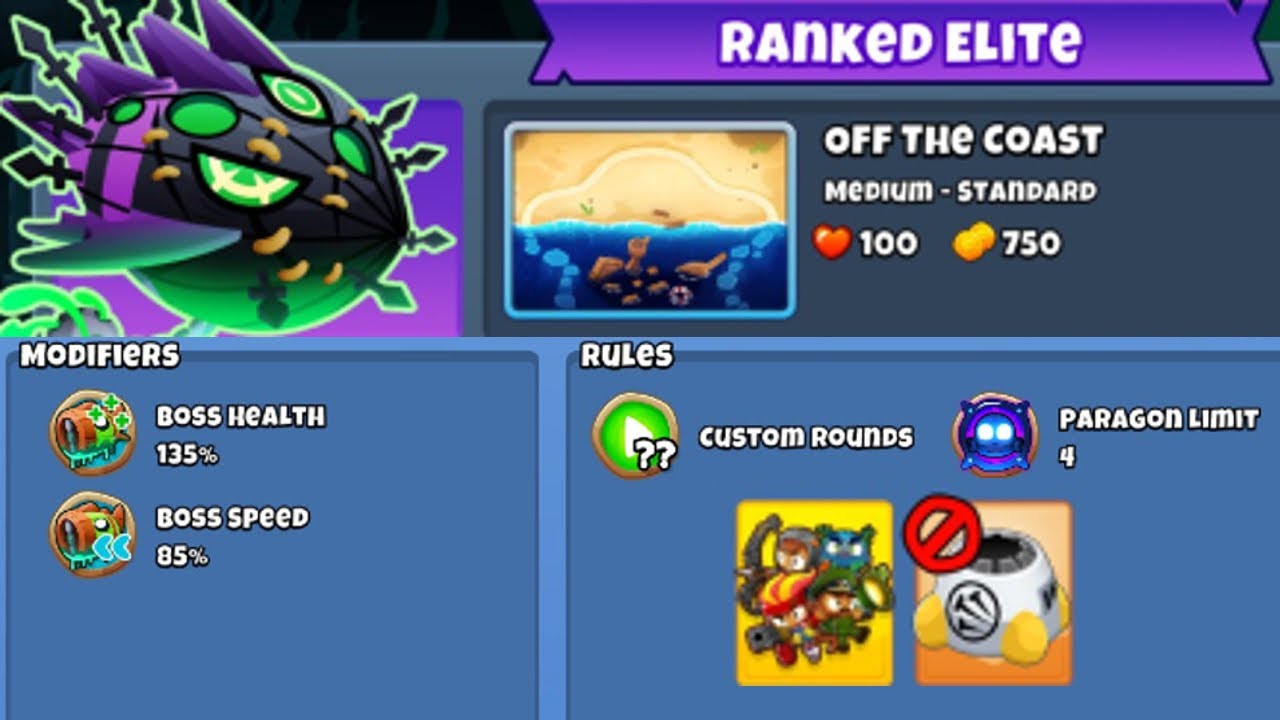 RANKED Elite Lych on Off The Coast?!! - BTD6 Ranked Elite Lych LIVE ...