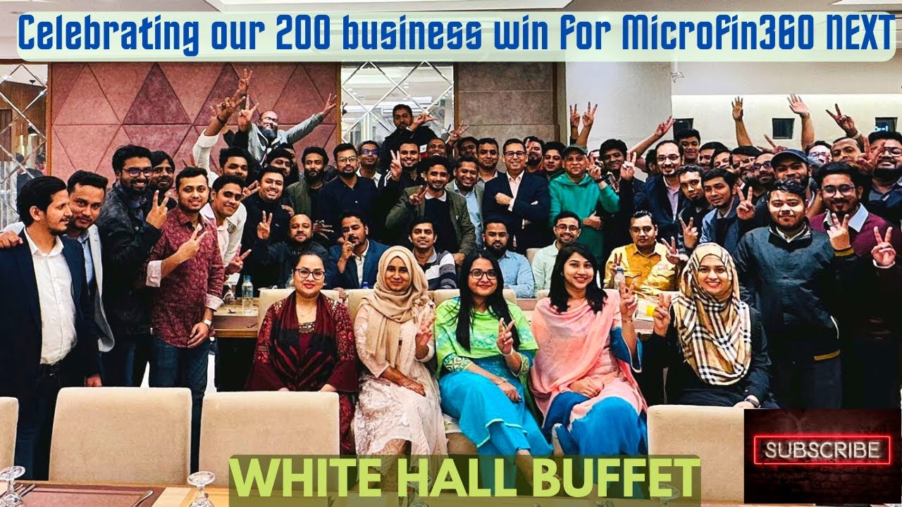 Celebrating our 200 business win for Microfin360 NEXT | White Hall Buffet - YouTube