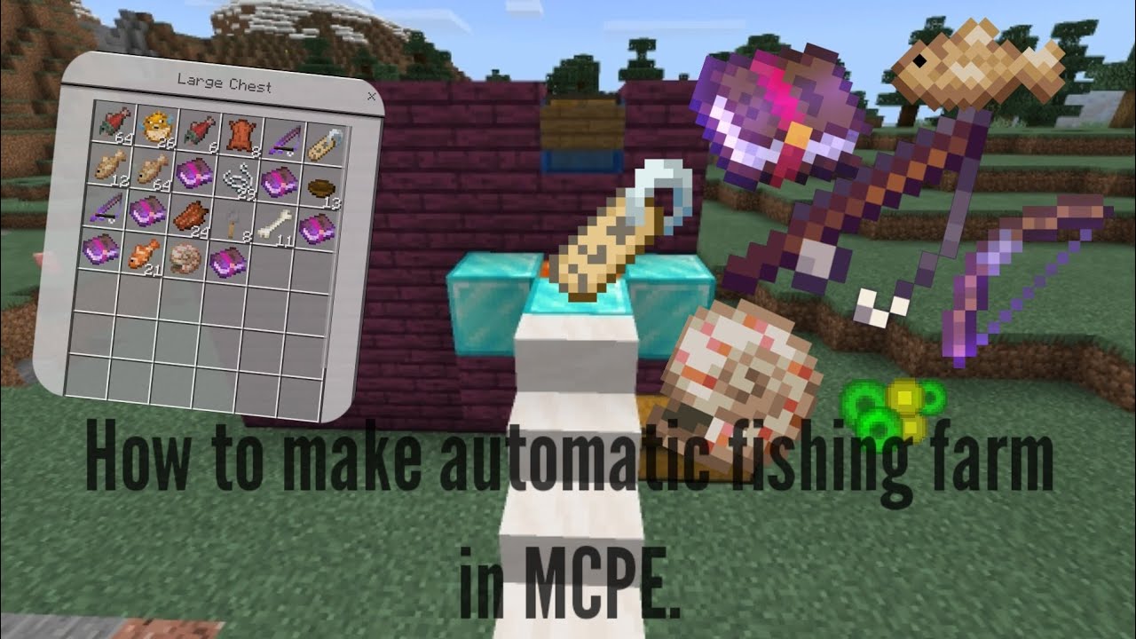 √ How to make automatic fishing farm in Minecraft PE 1.16. ||Survival ...