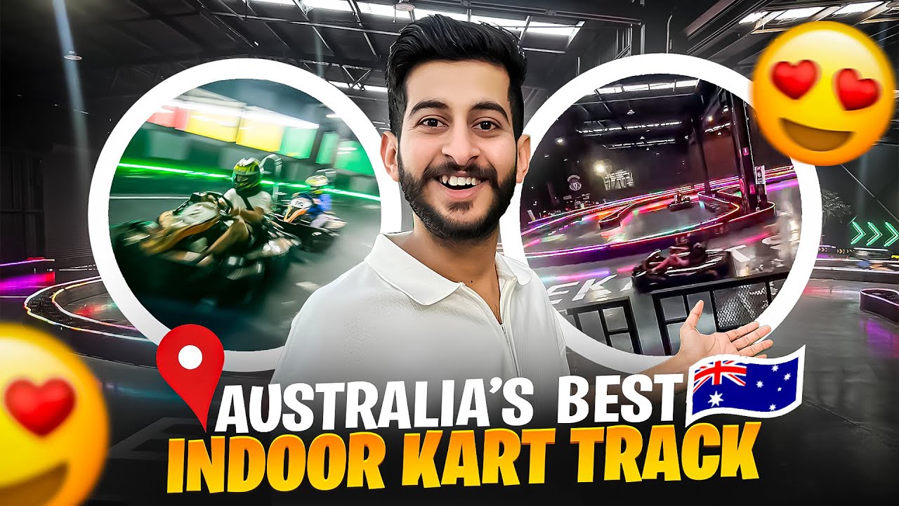 Australia ka Best Neon Theme Kart Track - YouTube