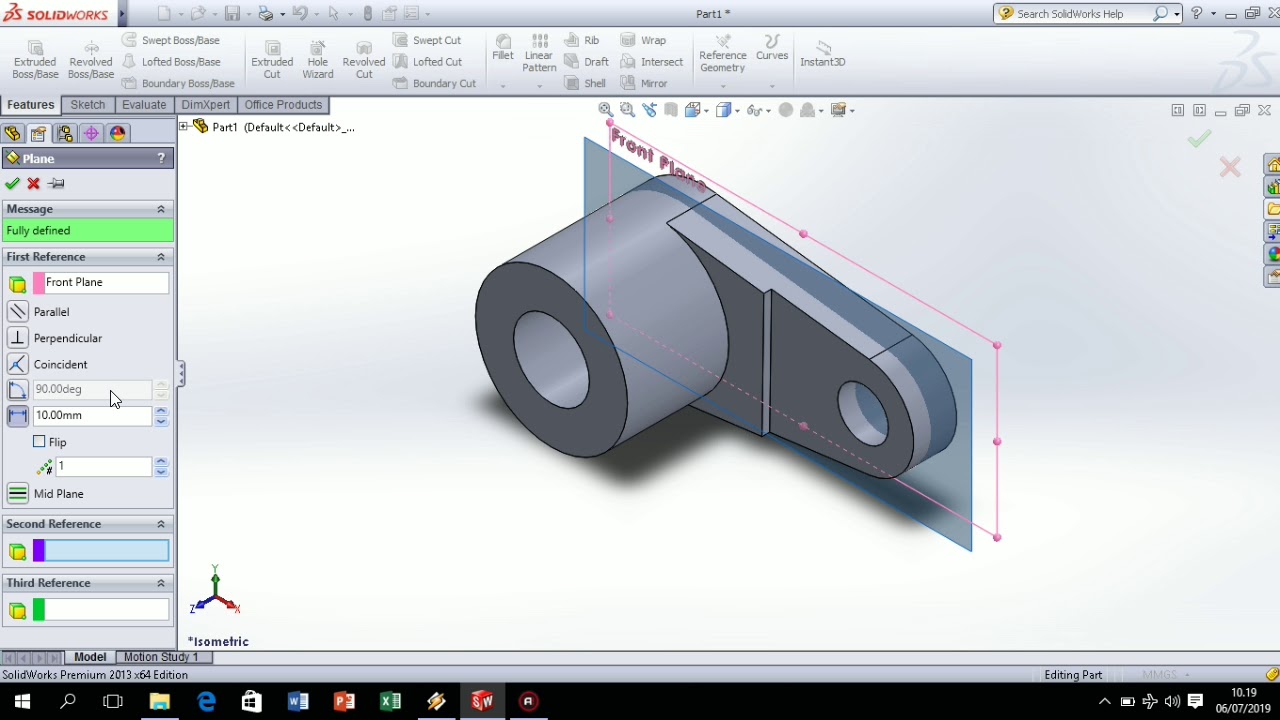 Tutorial Solidwork Pemula, Merubah gambar 2D menjadi 3D di Solidwork - YouTube