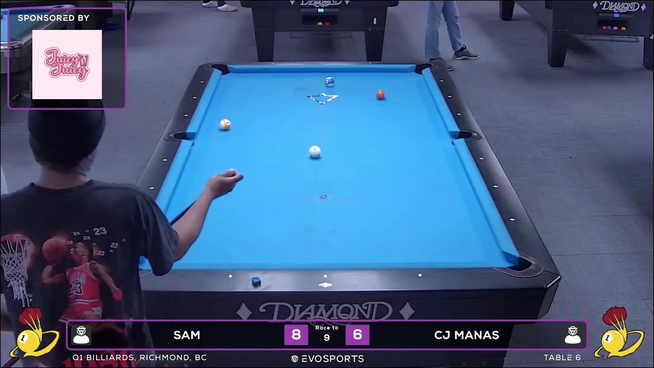 SAM vs CJ MANAS - Q1 BILLIARDS - TABLE 6 | EvoSports - YouTube