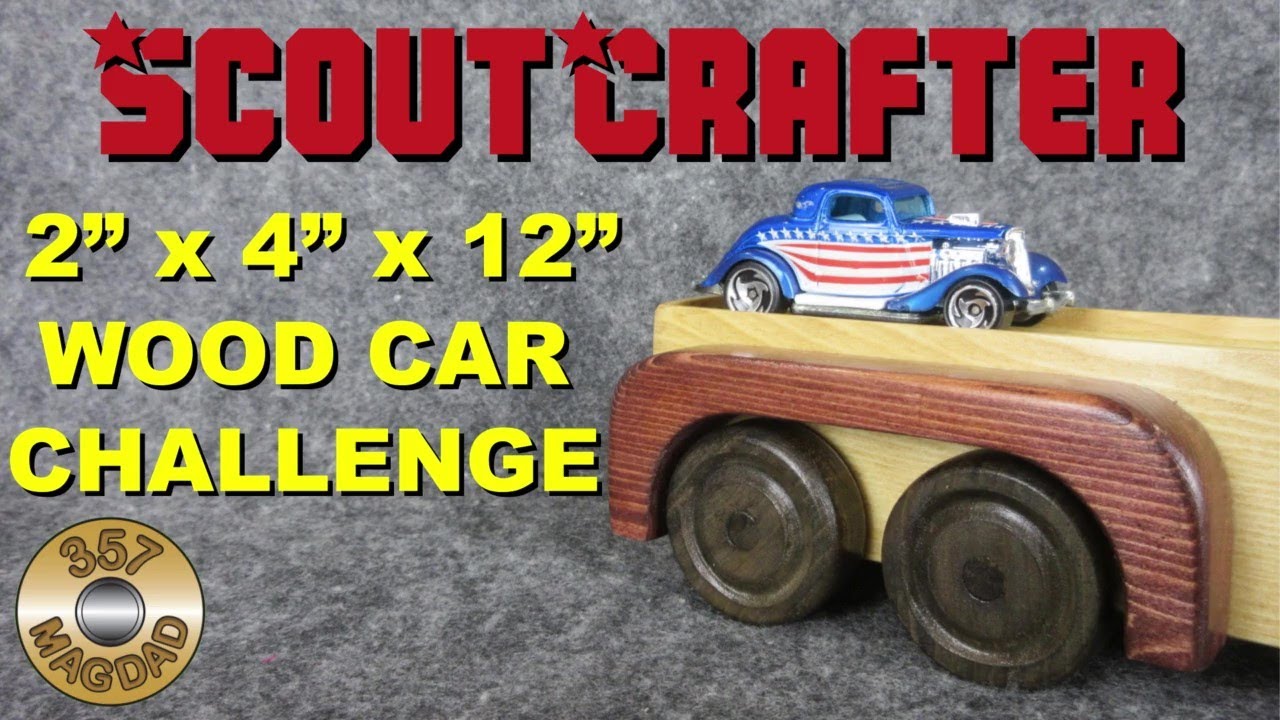 ScoutCrafter 2" x 4" x 12" Wood Car Challenge - YouTube