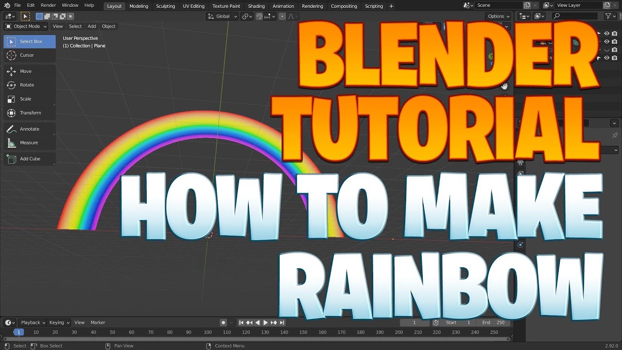 Blender beginner series No. 85 - How to make a rainbow - YouTube