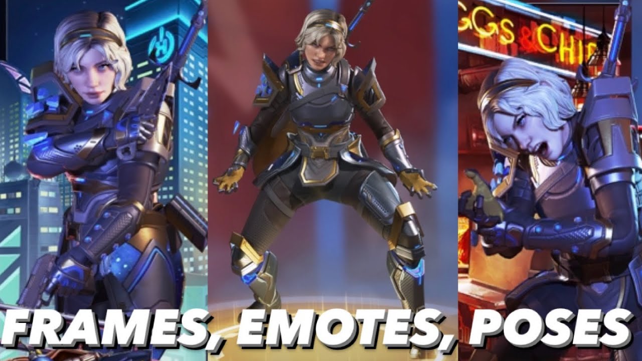 Frames, Emotes, and Poses with Wraith’s Void Vanguard Skin - Apex ...