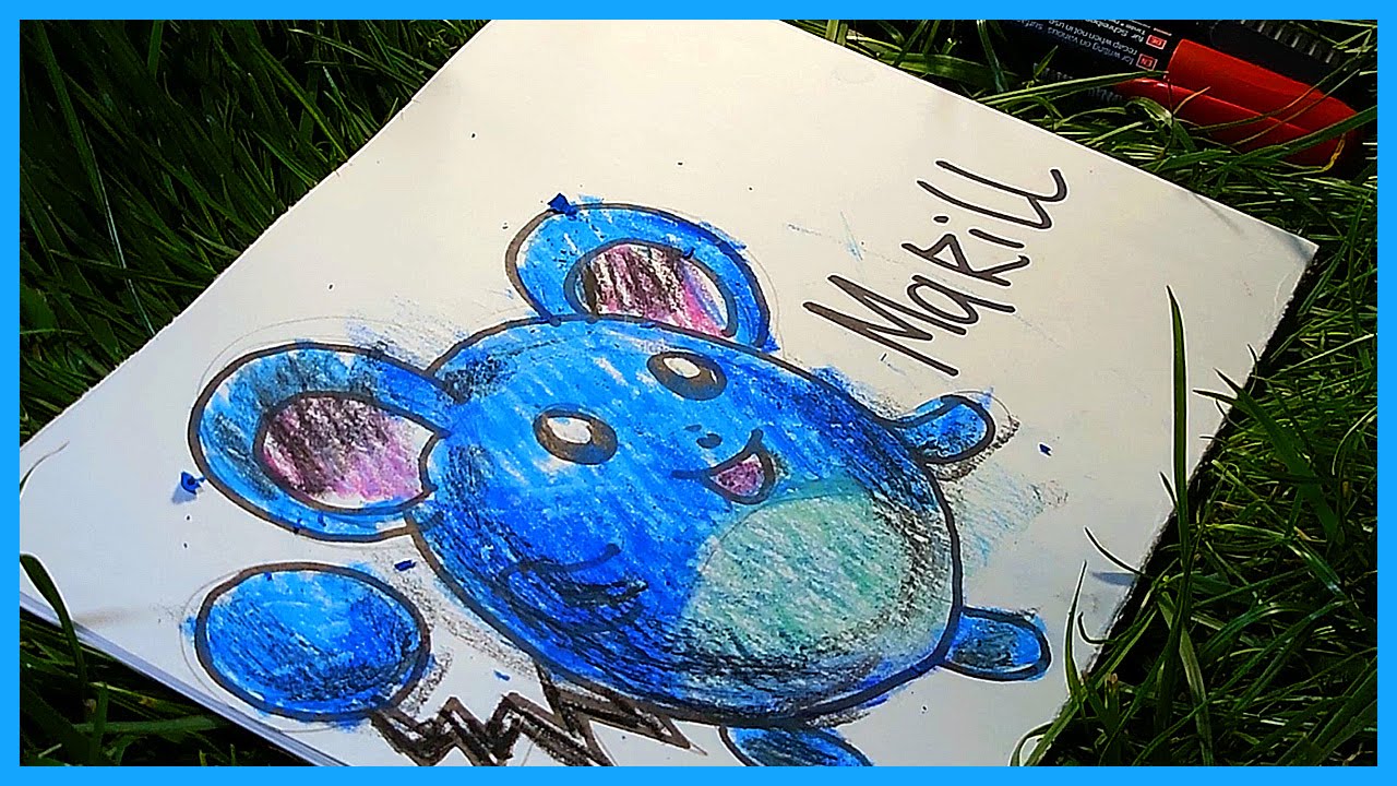 How to draw Pokemon Marill - YouTube