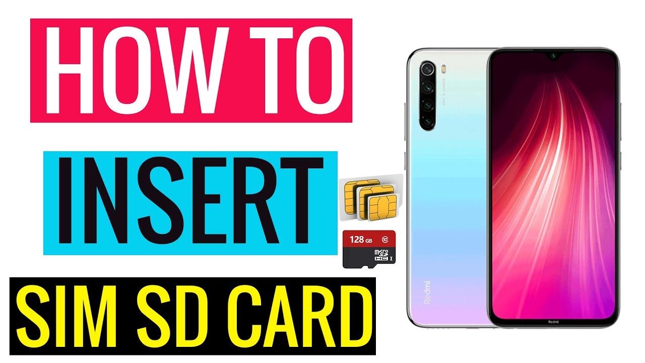 How To Insert SIM And SD Card In Xiaomi Redmi Note 8 - YouTube