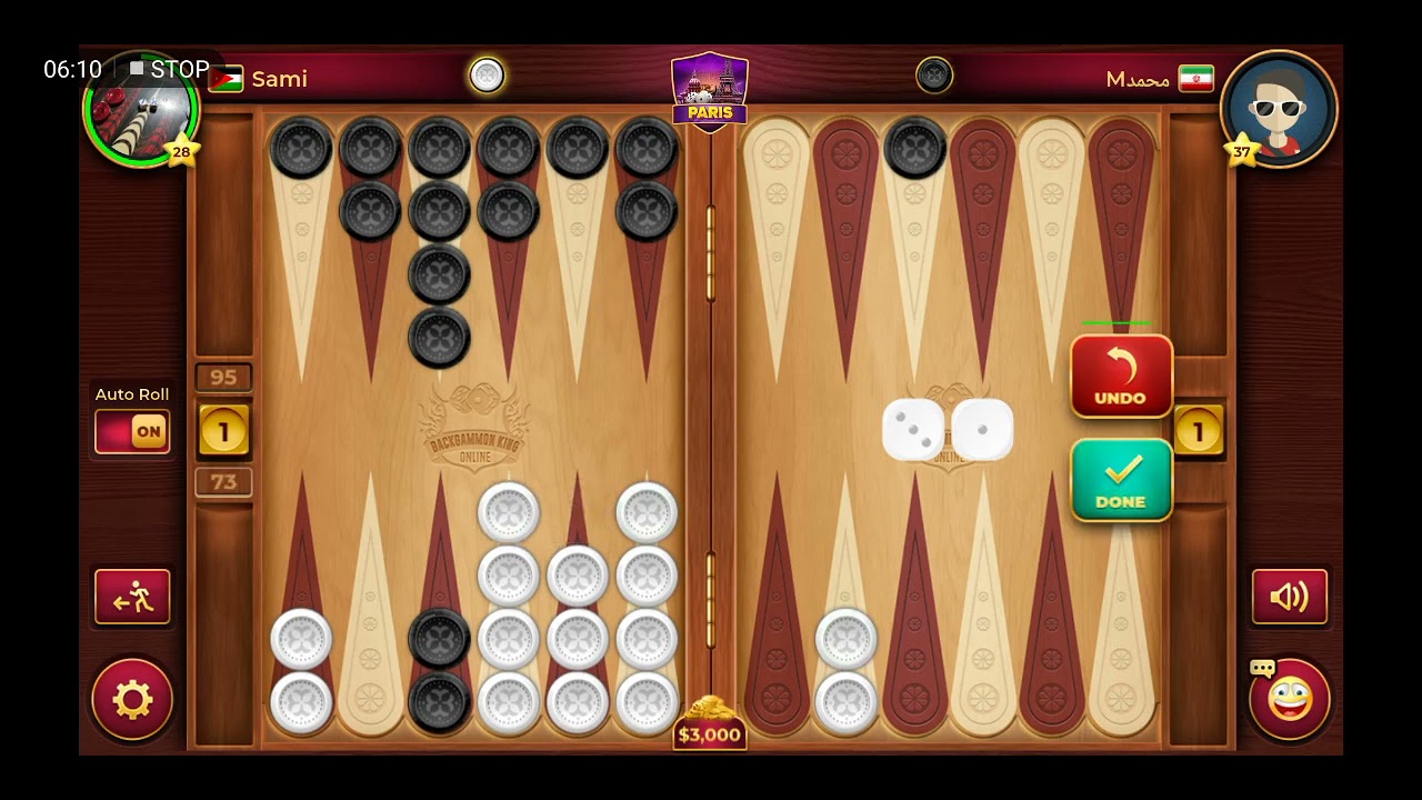 backgammon game #134 مباراة طاولة / طاولي - YouTube