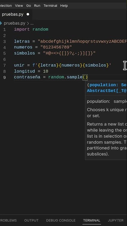 🔒 Cómo Crear un PROGRAMA en PYTHON para Generar CONTRASEÑAS ALEATORIAS 🐍 #SHORTS - YouTube