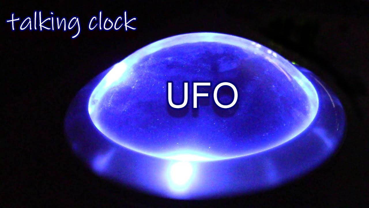 UFO Talking Clock! alien style flying saucer "area 51" UFO clock - with ...