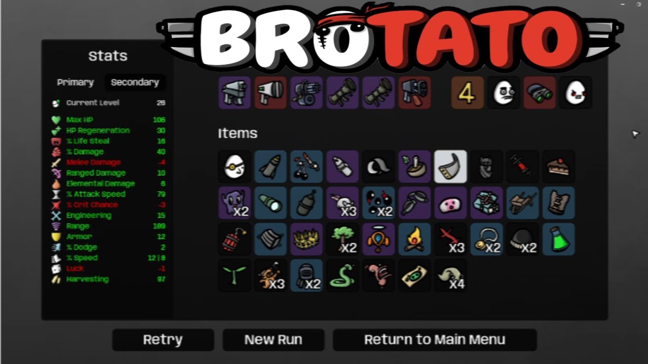 Brotato 1.0 - Ranger Character Danger 3 - Alien Eyes Doing Work - YouTube